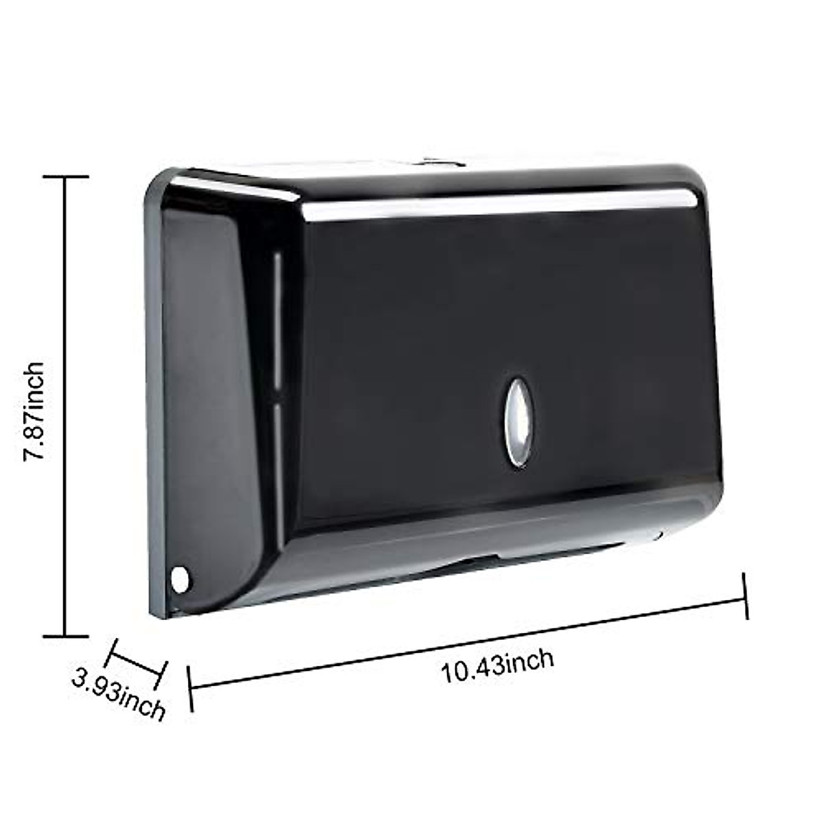 Paper Towel Dispensers, Commercial Toilet Tissue Dispensers Wall Mount Paper Towel Holder C-Fold/Multifold Paper Towel Dispenser for Bathroom, Kitchen(Black)