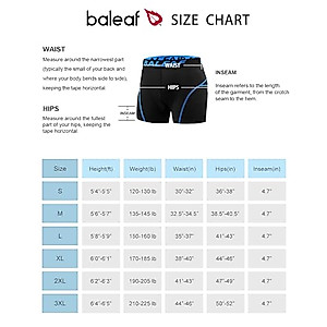 BALEAF Men's 3D Padded Bike Shorts Cycling Underwear MTB Liner Road Biking Bicycle Clothes Blue M