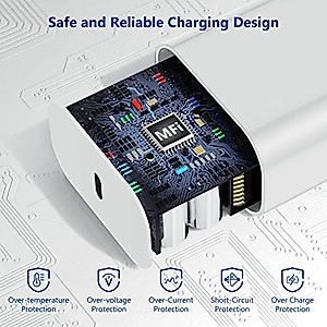 iPhone 13 14 Fast Charger Block,[Apple MFi Certified] Wall Charger Plug with 6ft USB C to Lightning Cable,Apple Charging Type C Power Adapter Cube Brick for iPhone 14 Pro Max/13 Pro/12 Mini/11,iPad