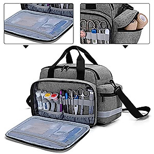 Trunab Home Health Nurse Bag Medical Bag Organizer with Handle and Shoulder Strap for Home Visit