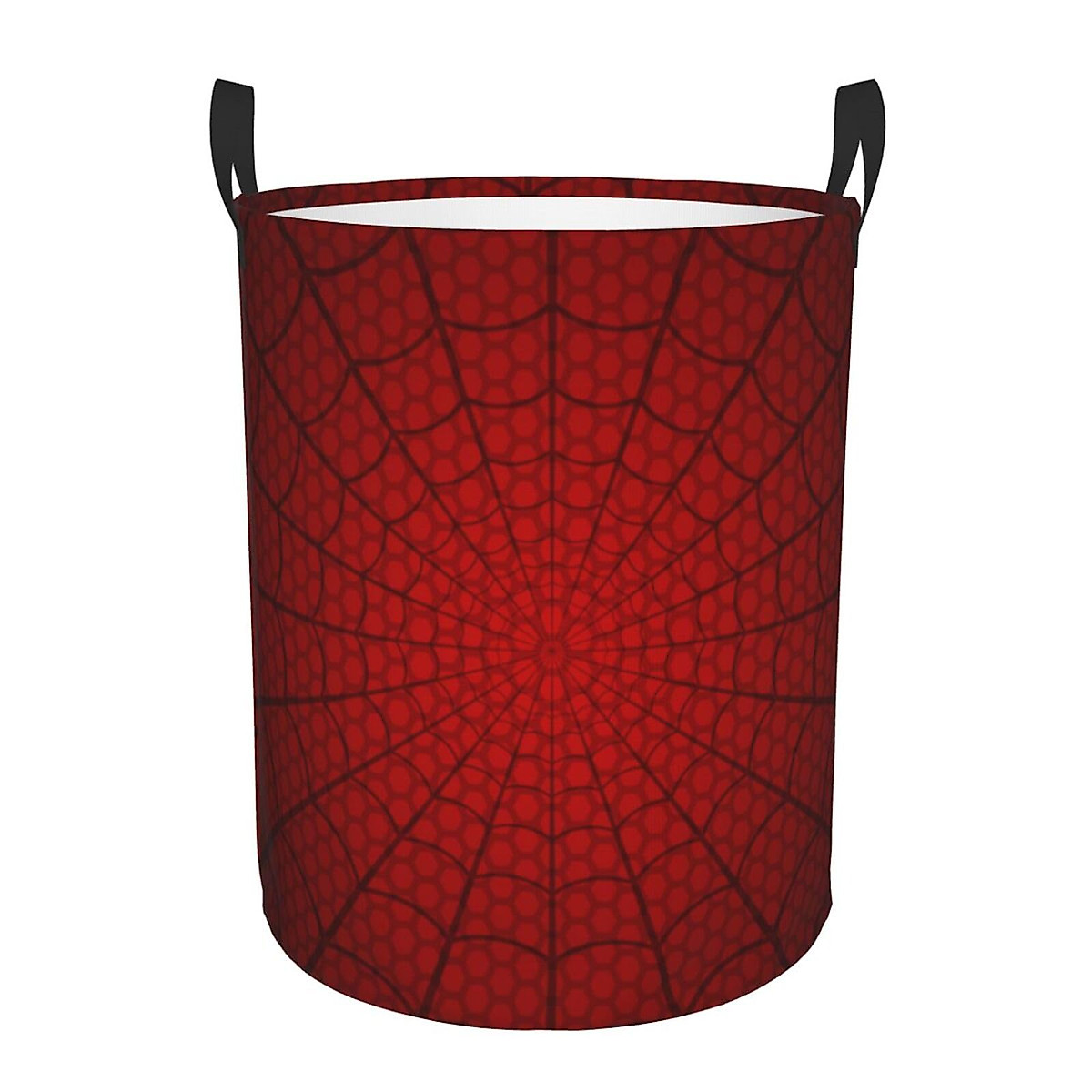 Spider Web Cobweb on Red Waterproof Foldable Laundry Hamper Bucket Laundry Room Basket for College Student Storage Pillows Blankets Living Room Bathroom Home Decor