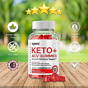 (2 Pack) Apex Keto Gummies Apex Keto ACV Gummies Advanced Formula Apex Keto Apple Cider Vinegar Gummies Gummy ss (120 Gummies)