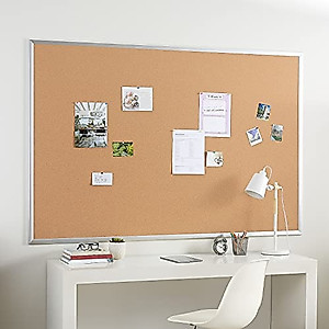Staples 52464/28319 Standard Durable Cork Bulletin Board, Oak Frame