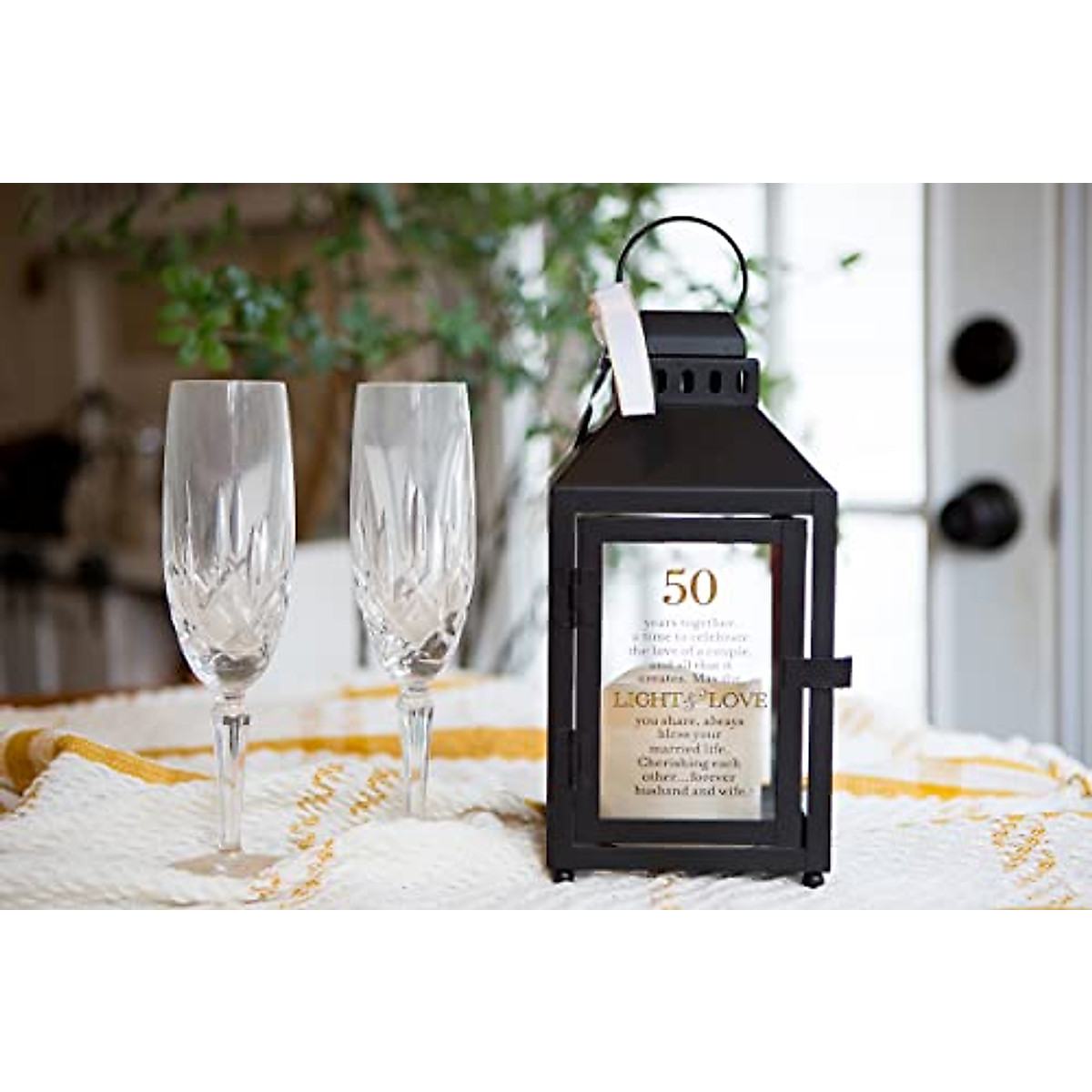 Celebrating 50 Years Together - 50th Wedding Anniversary Lantern - Golden Anniversary Keepsake