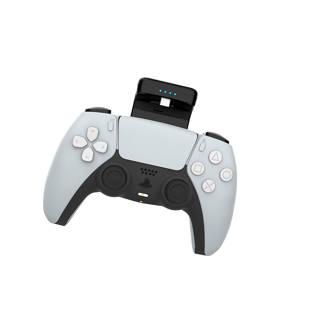 Rii Rechargeable Battery Pack 2000mAh with LED Indicator Play and Charge Kit with USB Type-C Charging Cable for PlayStation 5 PS5 DualSense Controller Black