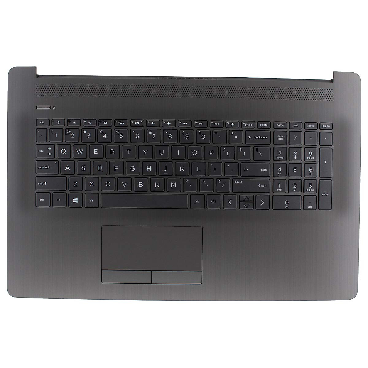 XtremeAmazing Black Palmrest Upper Case with Backlit Keyboard Without Touchpad L22750-001 for HP 17-by 17-CA