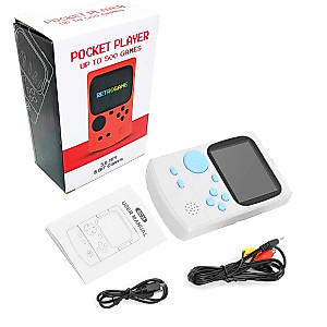 Handheld Game Console with 500 Classical FC Games Console 3.0-Inch HD Screen,Gift Christmas Birthday Presents for Kids, Adults (Gameboy GC35 White)