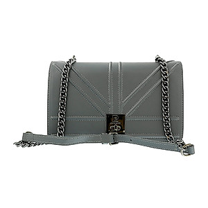 Pierre Cardin Grey Leather Small Structured Shoulder Bag for womens