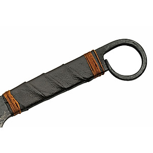 Szco Supplies 9" Hand Forged Medieval Style Hunting Knife with Sheath,Black