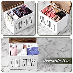 DRASTAR Tampon Holder for Bathroom, Feminine Product Organizer, Pad Organize Case with hinged lid, Shark Week Tampon Storage, Lady Stuff Box for Bathroom Accessories