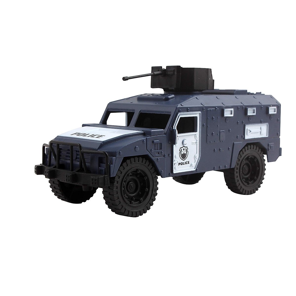 Vokodo Deluxe Police Special Operations Rescue Series Play Set Includes Armed Helicopter Armored Vehicle Ambulance Water Raft Canoe Soldier and Artillery Perfect Kids Pretend Army Action Toys