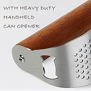 Auyeetek Garlic Press, Stainless Steel Mincer &Crusher Set Heavy Duty Easy Squeeze Clean for Ginger with Professional Ergonomic Handle Cleaning Brush Rust Proof Dishwasher Safe