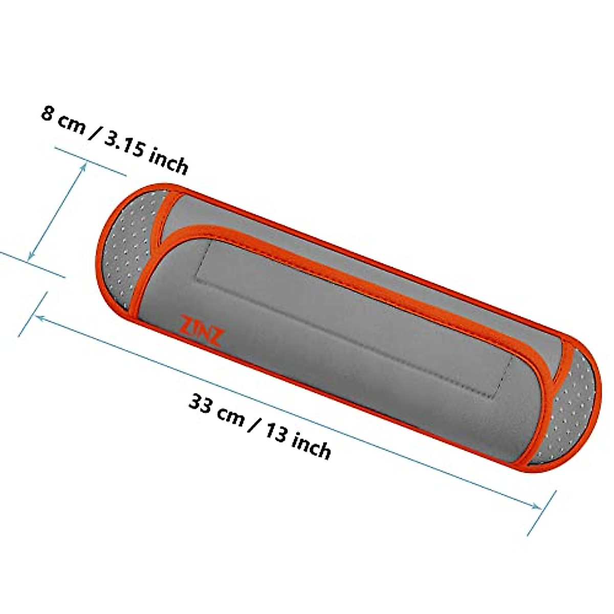 ZINZ Ultra Thick & Breathable Universal Shoulder Pad Cushion for Bag, Long & Comfort, Gray&Orange