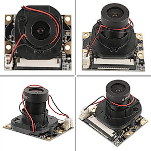 for Raspberry Pi Camera Module 5MP, HD OV5647 Sensor with Fixed Lens Webcam 15cm Flat Ribbon Cable to 15Pin MIPI CSI Connector Compatible for Raspberry Pi B 3/2