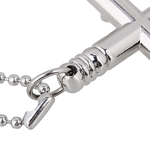Lovermusic Silver Chrome Plated Steel Dia 0.39inch Crucifix DrumTuning Key with Long Chain Drum Accessories
