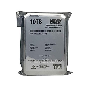 MaxDigitalData (MD10000GSA25672) 10TB 7200RPM SATA 6Gb/s 256MB Cache 3.5inch Internal Desktop Hard Drive - 3 Years Warranty (Renewed)