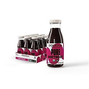 Pomona Organic Cold Pressed Beet Juice, Non-GMO, No Sugar, Gluten Free, Kosher, Preservative Free - Pack of 12, 8.4 oz