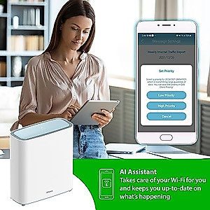 D-Link M32, Eagle Pro AI WiFi 6 Lifestyle Router - Smart Wireless Internet Network, Compatible with Alexa and Google, AX3200