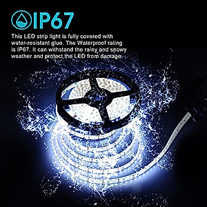 Briignite RV Awning Lights 5M LED Camper Awning Lights 12V 16.4FT Awning LED Strip Light 1500LM White RV Lights Exterior for Travel Trailer