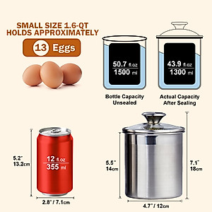 Cooks Standard Stainless Steel airtight Glass lid 4-Piece Food Jar Storage Canister Set for Tea Cofee Sugar Flour Baking Pantry Kitchen Counter