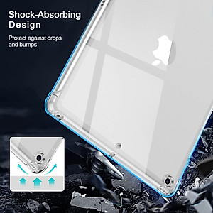 Case for iPad 9th/8th/7th Generation for iPad 10.2 Case 2021&2020&2019, Transparent Clear Shockproof TPU Protective Case (Clear)