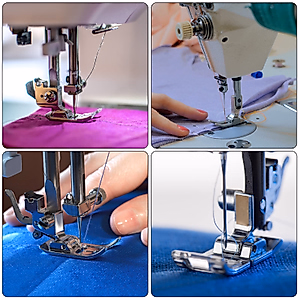 Universal 15 Piece Sewing Machine Presser Walking Feet Kit - OEM Suitable for Babylock Janome Brother New Home Singer Kenmore Simplicity Toyota Necchi