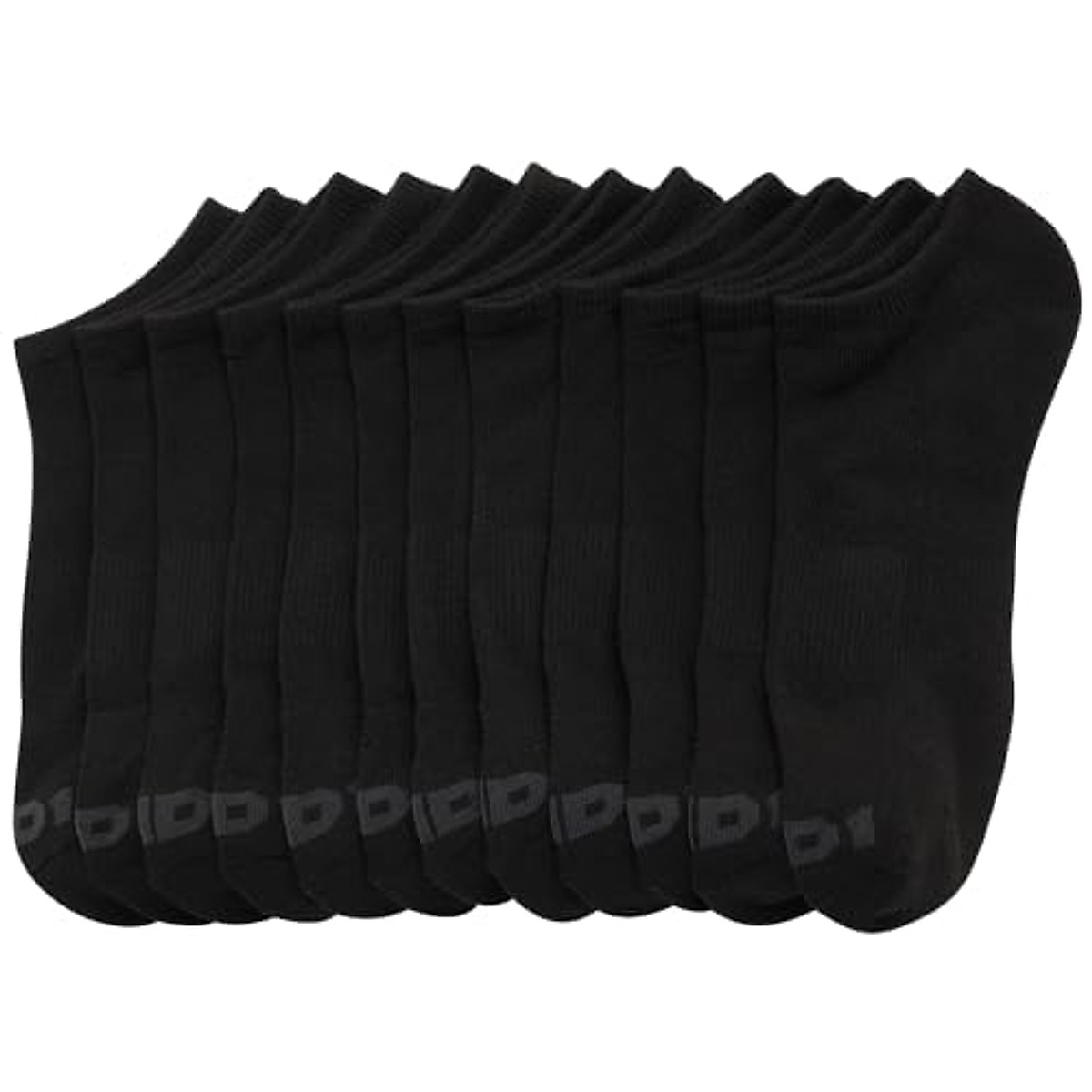 AND1 Men's Socks - Athletic Cushion Low Cut Socks (12 Pack), Size 6-12.5, Black