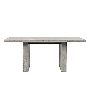 GIA Home Furniture Series 70-Inch Seamless Top Dining Room Table, 70 INCH, Cement Gray