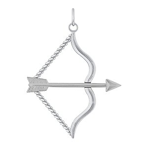Takar Solid Sterling Silver Bow And Arrow Necklace For Men And Women Sterling Silver Jewelry Pendant Made In USA