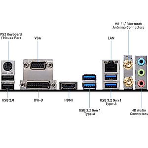 MSI B460M PRO-VDH WiFi ProSeries Motherboard (mATX, 10th Gen Intel Core, LGA 1200 Socket, DDR4, Dual M.2 Slots, USB 3.2 Gen 1, 2.5G LAN, D-SUB/DVI/HDMI, Wi-Fi) (Renewed)