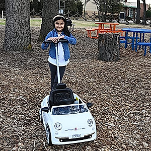 Best Ride On Cars Fiat 500 Push Car, White 37 x 19 x 12 inches, Large, White