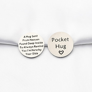 TGBJE Memorial Hug Token Gift Sympathy Gift Loss of Loved One Gift Remembrance Pocket Token Gift Bereavement Coin Gift (Heaven Token)