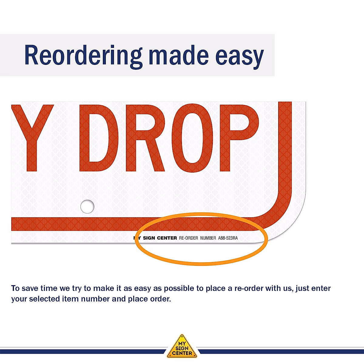 Key Drop Off Sign, 6" x 12" 0.40 Aluminum, Fade Resistance, Indoor/Outdoor Use, USA MADE By My Sign Center White