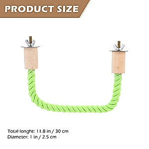 Ipetboom Parrot Stand Bars Parrot Bite Toy 2pcs Parrot Perch Platform Cage Bird Climbing Stand Bird Bungee Toy for Parakeet Cockatoo Conure Lovebirds Finch Canaries Bird Cage Stand Parrot Rope Perch