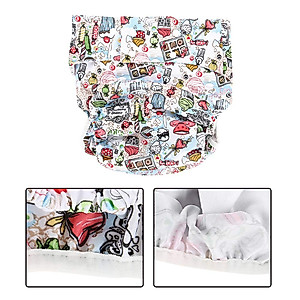 Reusable Nappies,Reusable Adult Cloth Diaper Washable Breathable Adjustable Pocket Diaper(Light )