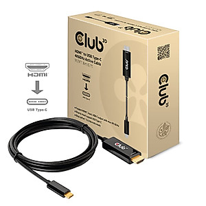 Club 3D CAC-1334 HDMI 2.0 to USB Type C 4K60Hz M/M Active Cable 1.8m-6ft