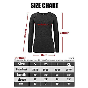 Star Vibe Dry Fit Long Sleeve Tshirt for Women Moisture Wicking Long Sleeve Tee Outdoor Compression Running Workout Tops 4 Pack Black/Grey/Black/Grey XL