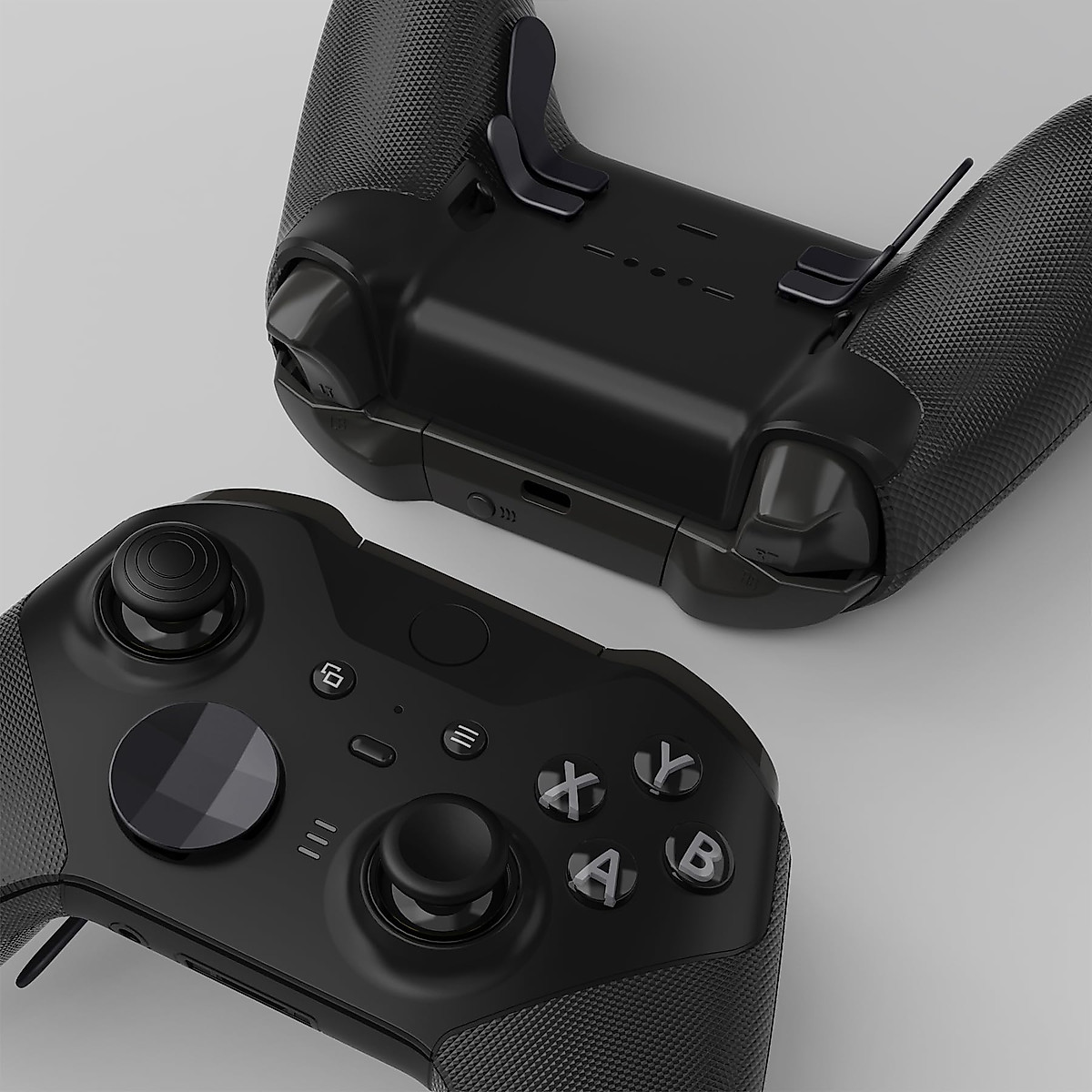 eXtremeRate Metal Replacement Thumbsticks Mod Swap Joysticks for Xbox One Elite Series 2, Gaming Accessories 2 D-Pads 4 Paddles for Xbox One Elite, Elite Series 2 Core Controller - 13 in 1 Black