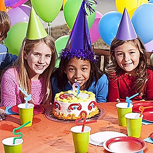 200 Pcs Disposable Drinking Straws, Colorful Long Flexible Bendy Straws (0.23'' diameter and 10.2" long)