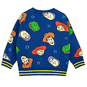 Disney Toy Story Outfit | Boys Sweatshirt and Joggers Co Ord Set | Woody And Buzz Tracksuit For Children | Blue | 3T