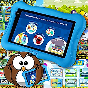 Contixo Kids Tablet V10+, 7-inch HD, Ages 3-7, Toddler Tablet with Camera, Parental Control, Android 10, 32GB, WiFi, Learning Tablet for Children with Teacher's Approved Apps and Kid-Proof Case, Blue
