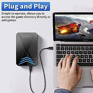 Retro Game Console - Plug and Play Video Game Console,Compatible with 17 Emulators,2T Portable External Hard Drive for Win PC/Laptop with PC/3D Games