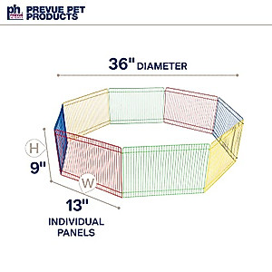 Prevue Pet Products Multi-Color Small Pet Playpen 40090,13x35.87x8.67 inch,13-Inch