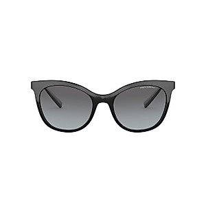 A|X ARMANI EXCHANGE Women's AX4094S Cat Eye Sunglasses, Black/Grey Gradient, 54 mm