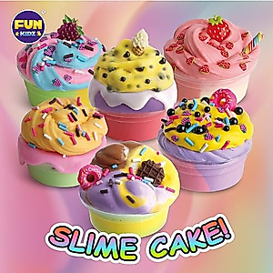 4 LB Milky Butter Slime Bucket Gift for Girls, FunKidz 64 FL OZ Huge White Premade Scented Slime Kit Toy with 29 Variety Add-Ins Perfect Birthday Present for Kids Age 6+