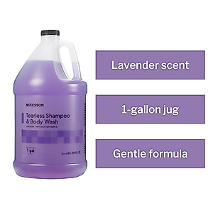 McKesson Shampoo and Body Wash with Aloe & Vitamin E, 1 Gallon [Pack of 1] Bulk, Refill, Tearless, Lavender