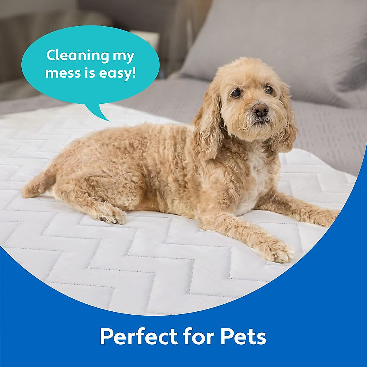 MIGHTY MONKEY Leakproof Absorbent Washable Incontinence Pad, Slip-Resistant Bed Pads, Reusable Underpads, 52x34, 2 Pack, Waterproof Soft Cotton Mattress Protector, Oeko-TEX, Elderly, Adults, Kid, Pet