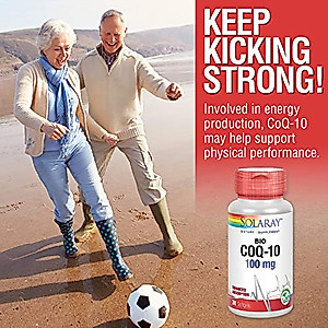 SOLARAY Bio CoQ-10 100 mg | Enhanced Absorption | Vitamins A & E | Healthy Heart & Cellular Energy Support (30 CT)