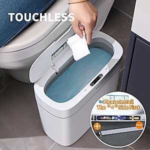 JOYBOS 2Pack Sensor Bathroom Trash Can with Lid