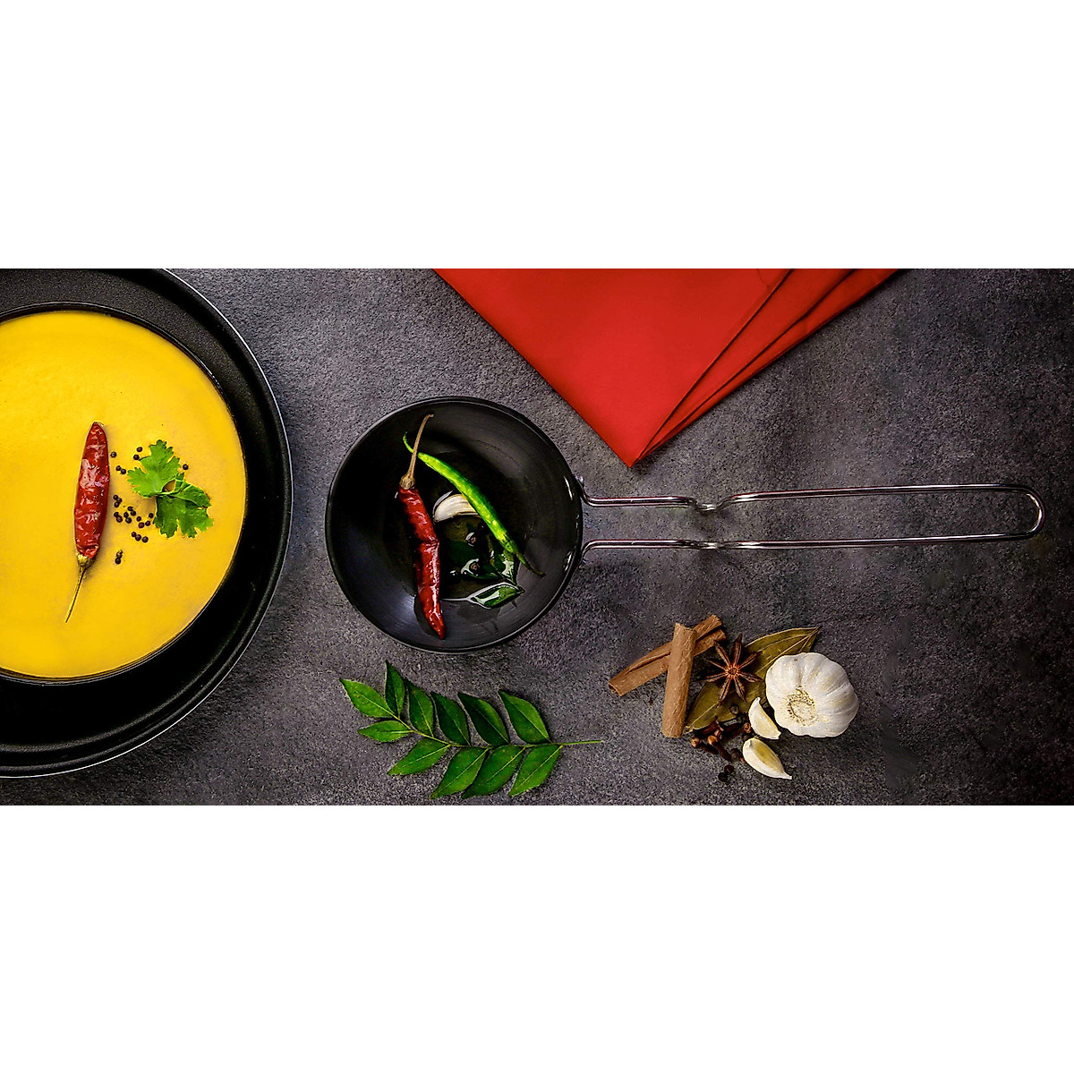 Vinod Hard Anodized Tadka Pan (Large), 3.25 mm thick